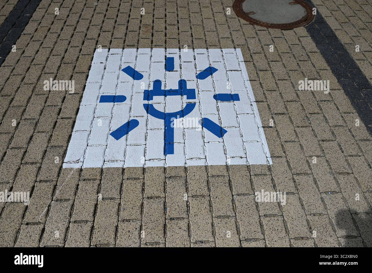 Piktogramm, Ladesäulen, Stromtankstelle für Elektrofahrzeuge des ...