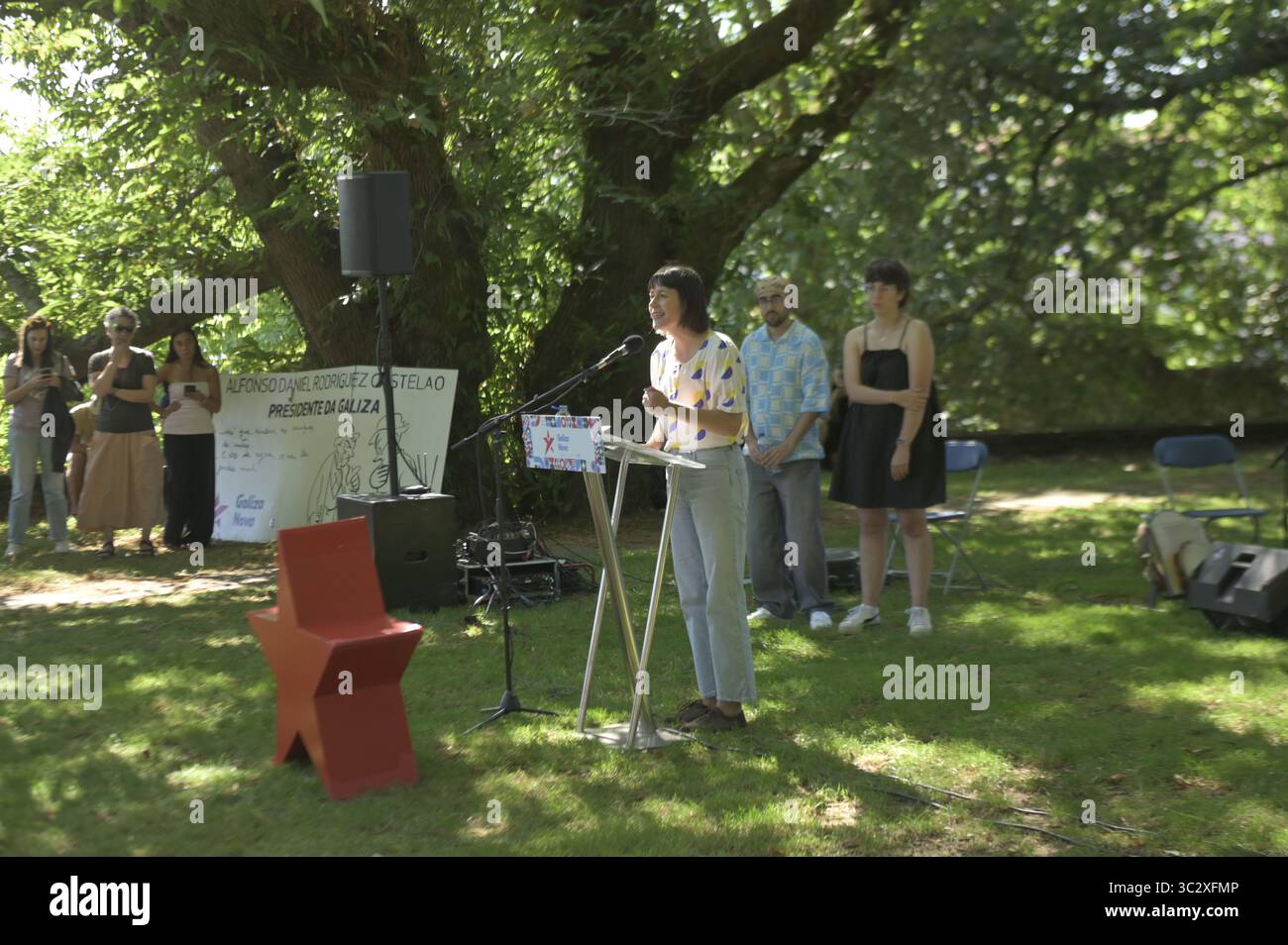 Santiago, spain. Jul, 24th, 2025. The national spokeswoman, Ana Pontón ...