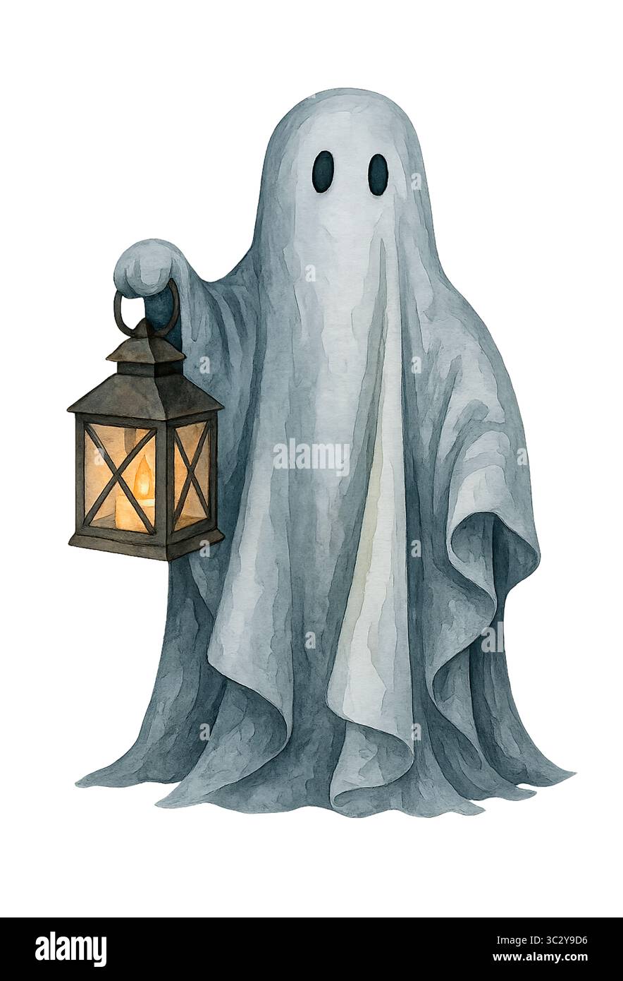 Hand Painted Halloween Clipart – Cute Ghosts, Props & Spooky Objects in ...