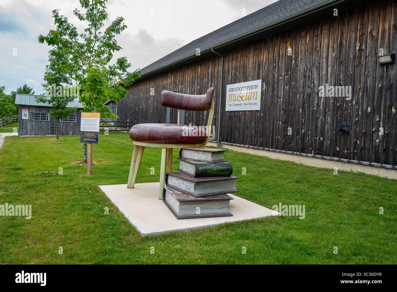 A giant chair created by Frank Holte sits in front of the Stratford ...