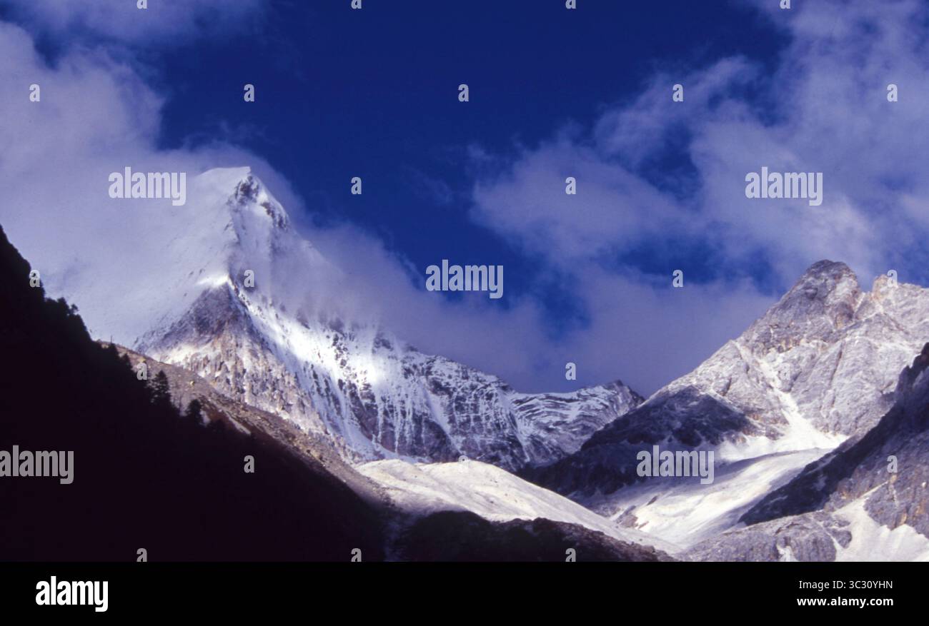 Mount Kailash Sacred Snow Peak in Tibet under Dramatic Sky Stock Photo ...