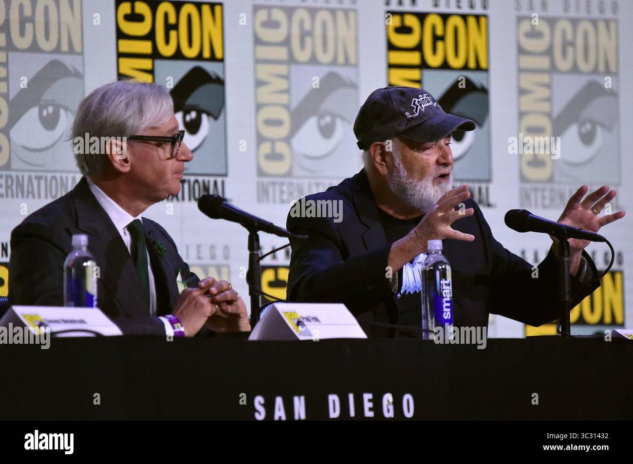 Paul Feig, left, and Rob Reiner attend a panel for Directors on ...