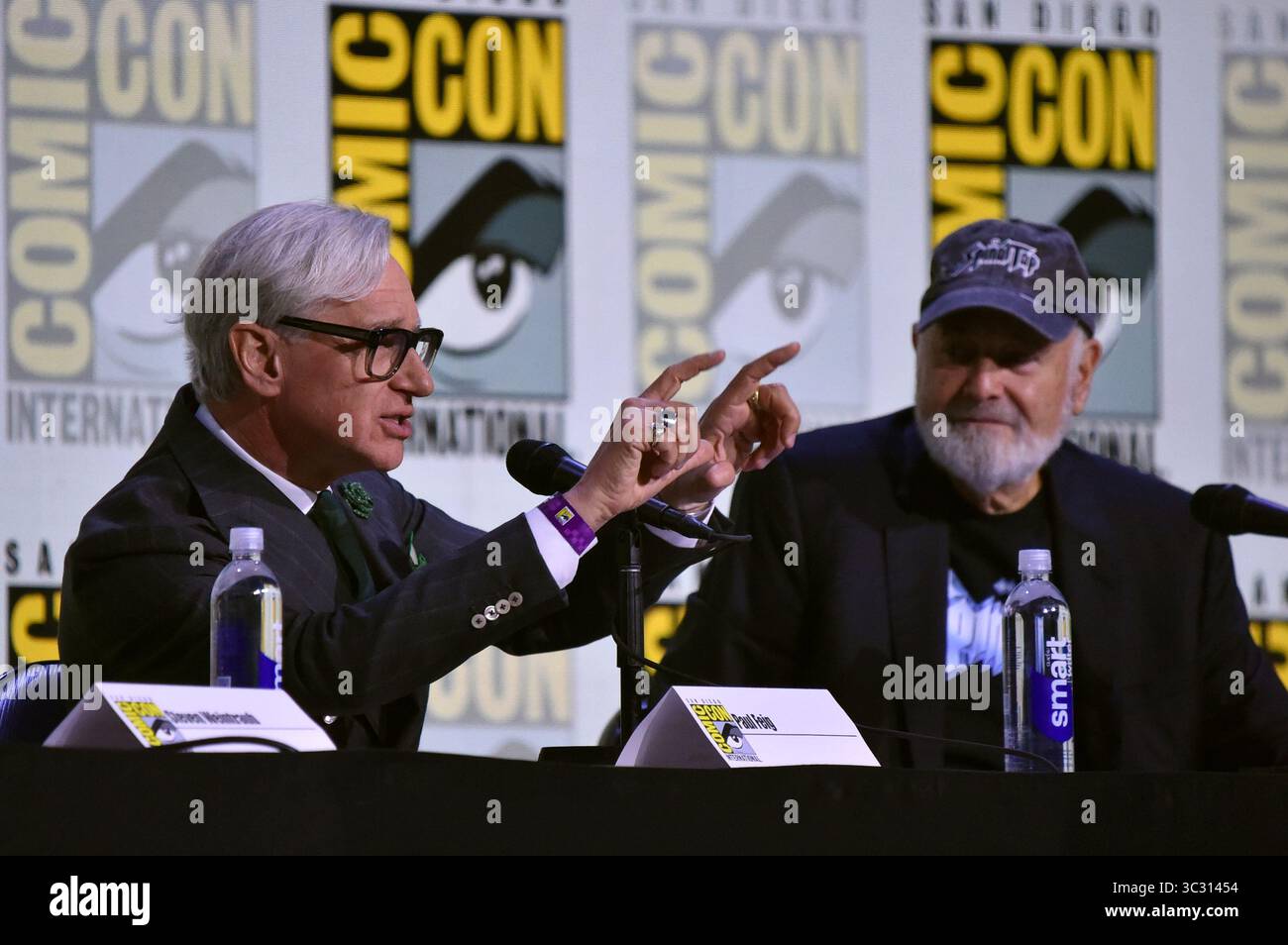 Paul Feig, left, and Rob Reiner attend a panel for Directors on ...