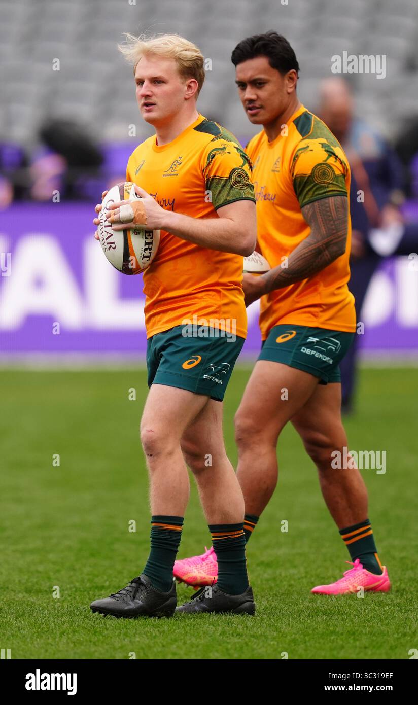 Australia's Tom Lynagh during the Captain's Run at the Melbourne ...