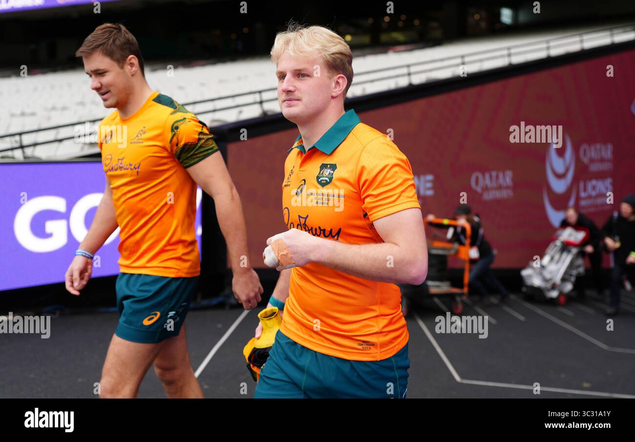 Australia's Tom Lynagh during the Captain's Run at the Melbourne ...
