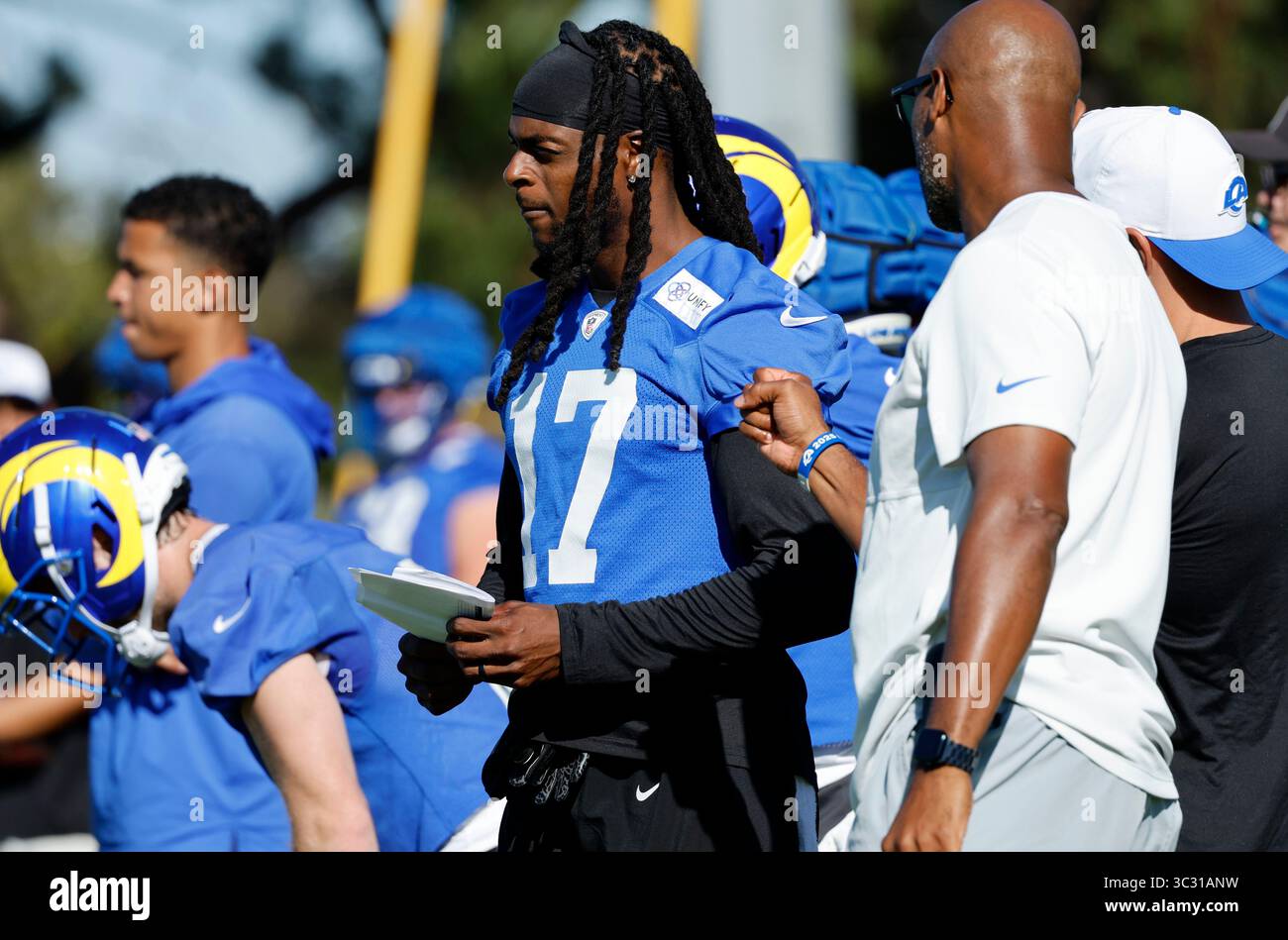 Los Angeles Rams wide receiver Davante Adams (17) attends the NFL ...