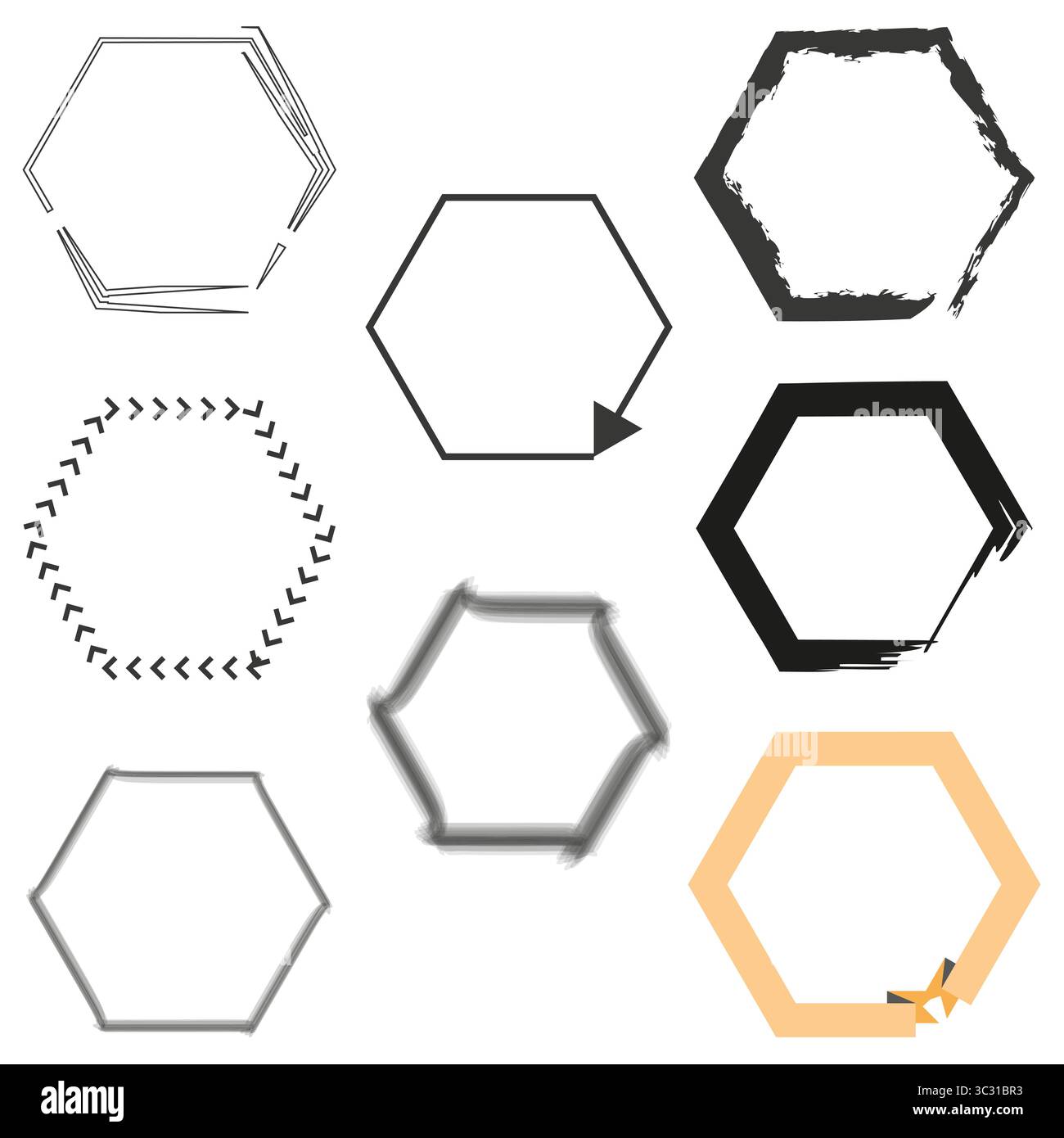 Hexagon grid icon. Geometric pattern symbol. Vector shape graphic ...