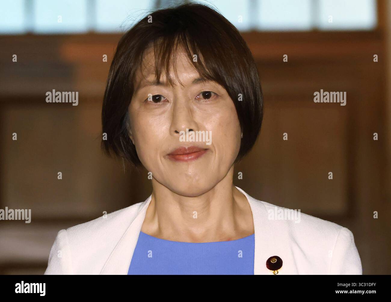 Tomoko TAMURA, the Chairman of the Japanese Communist Party, attends a ...
