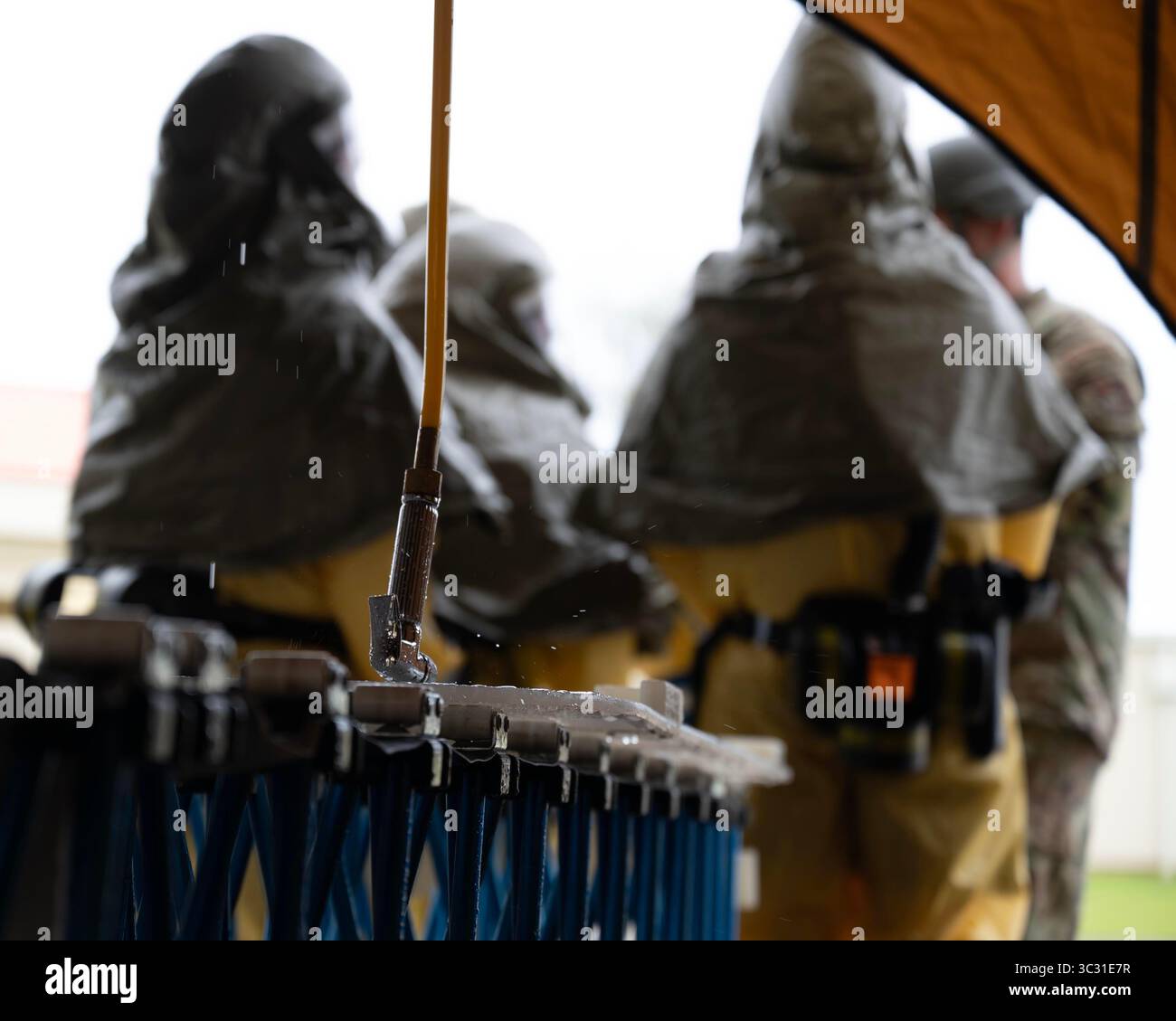 U.S. Air Force Airmen assigned to the 36th Medical Group discuss ...