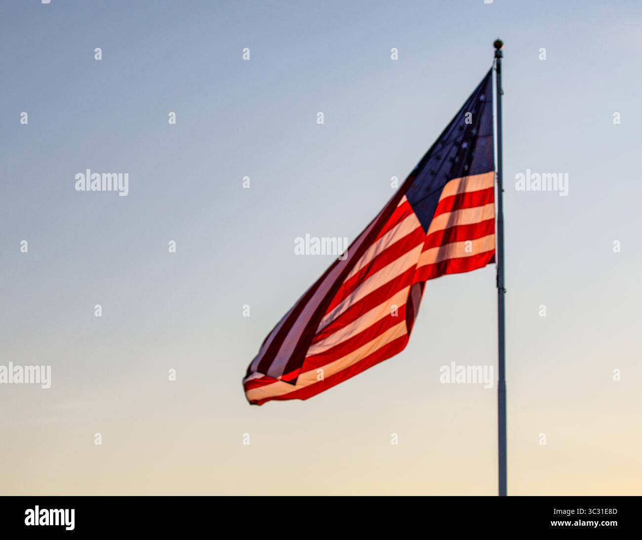 Raising of the U.S. Flag during the annual Fiesta Days flag retirement ...