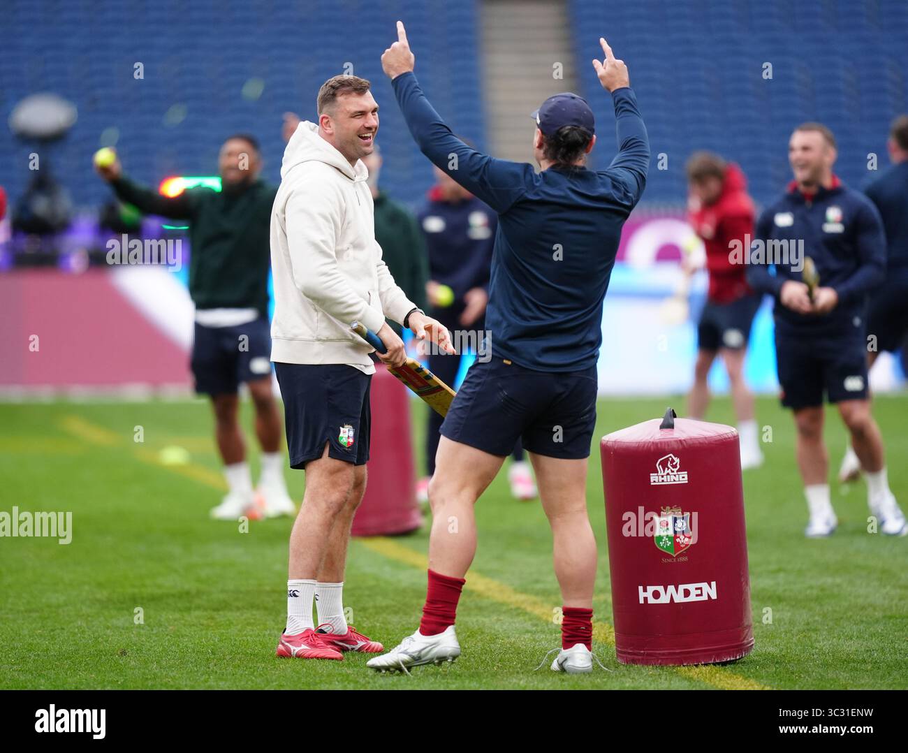 British and Irish Lions Tadhg Beirne plays cricket during the Captain's ...