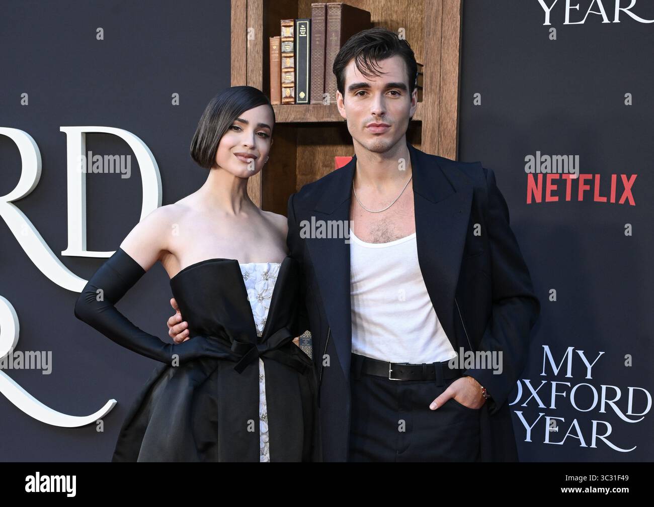 Sofia Carson and Corey Mylchreest arriving to Netflix’s “My Oxford Year” Los Angeles premiere ...