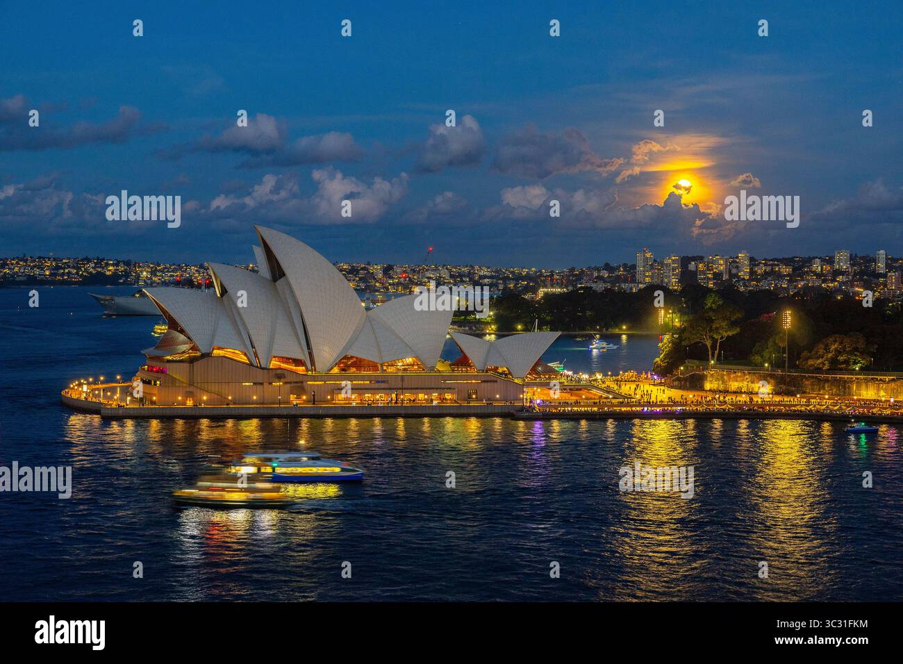 Moon rises over world hi-res stock photography and images - Alamy