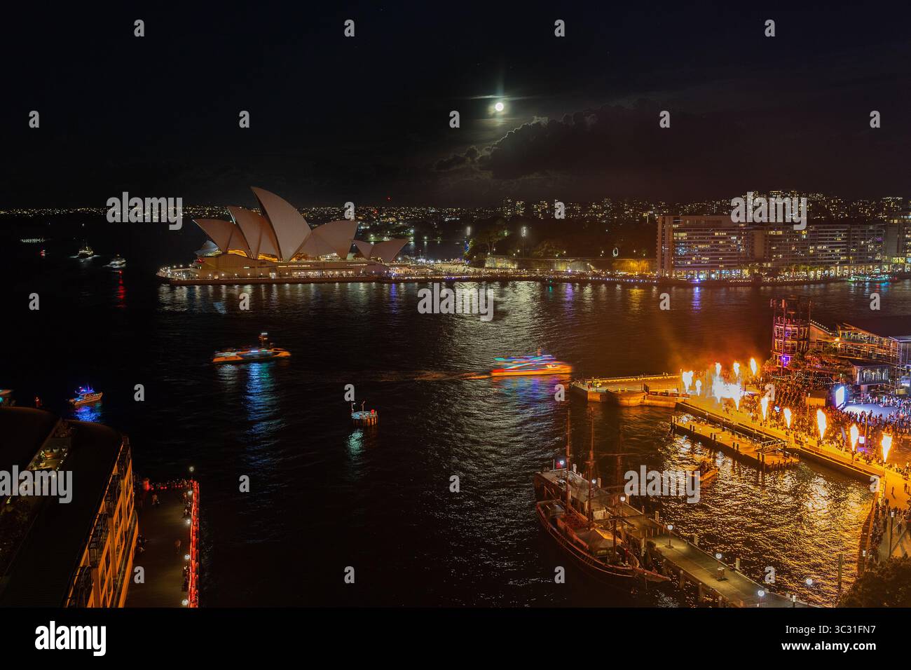 Moon rises over world hi-res stock photography and images - Alamy