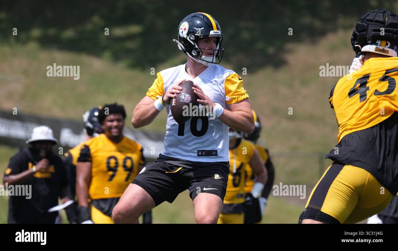 July 24, 2025: Will Howard #18 during the 2025 Steelers Training Camp ...