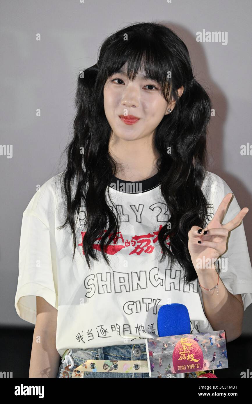 Chinese actress and singer Zhuang Dafei attends an activity in Shanghai ...