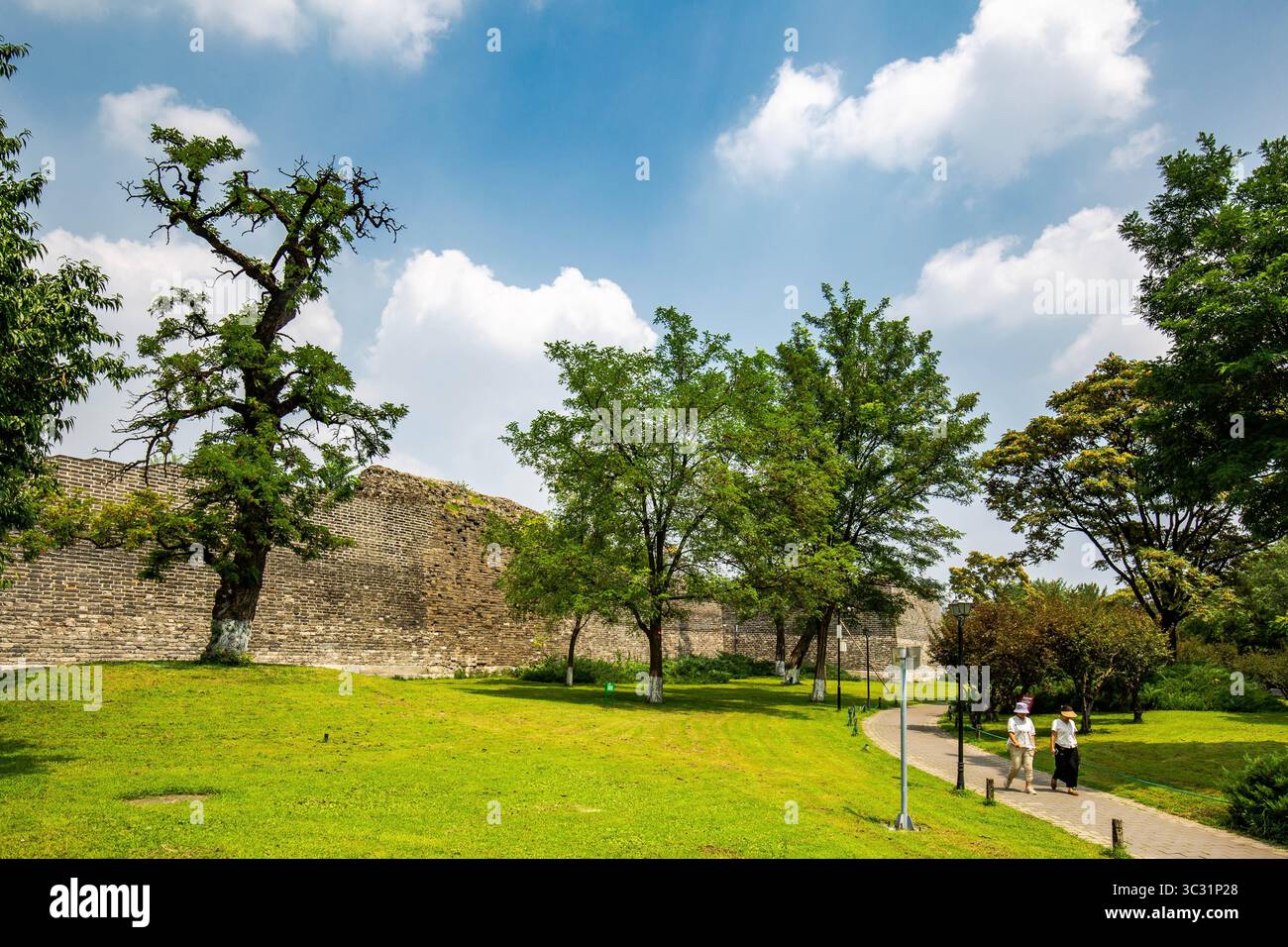Summer scenery of the Ming City Wall Ruins Park in Beijing, China, 22 ...
