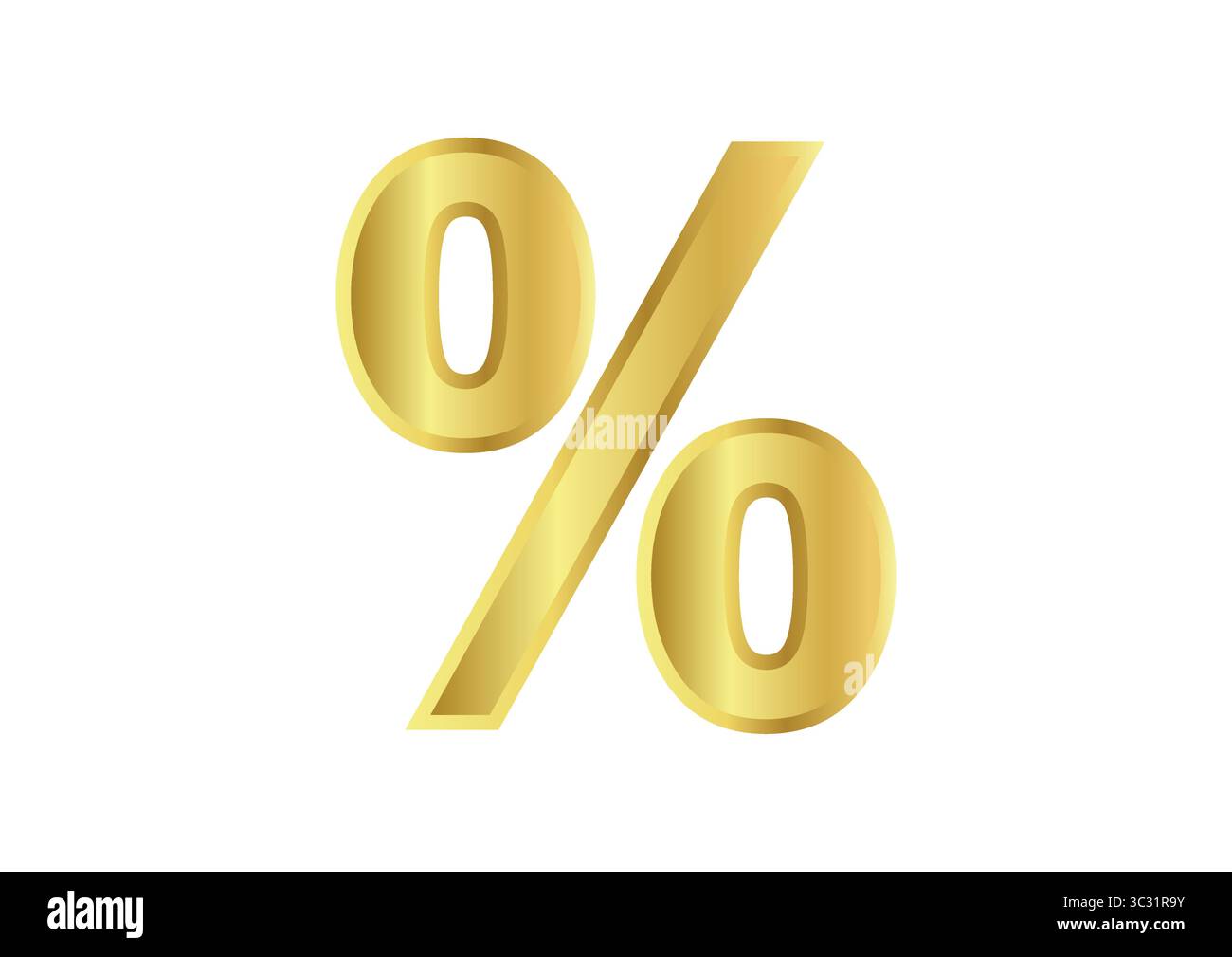 Gold Percent Symbol Icon – Luxury Discount Percentage Vector Stock ...