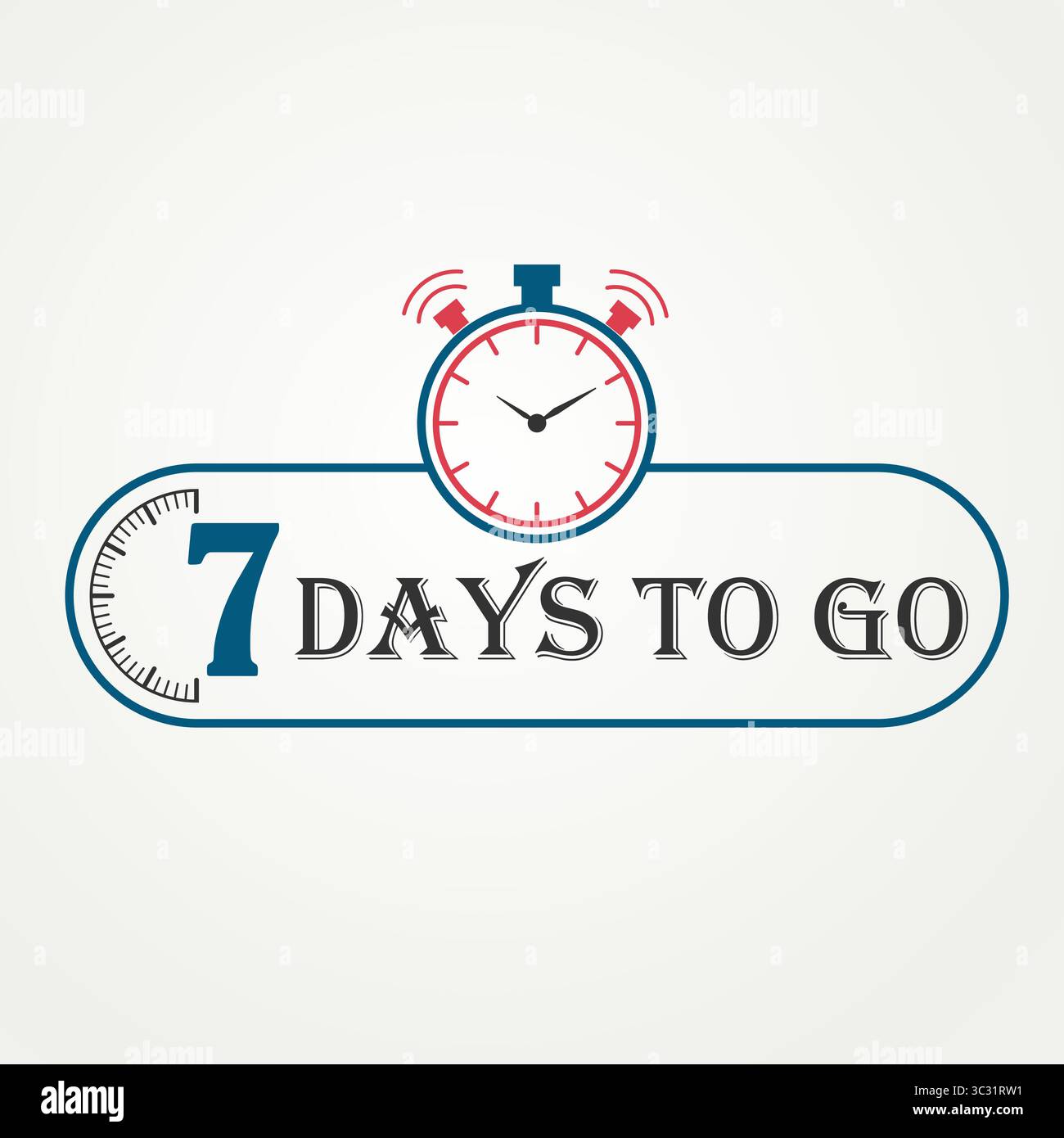 7 Countdown left days banner. Nine, eight, seven, six, five, four, three, two, one, zero days ...