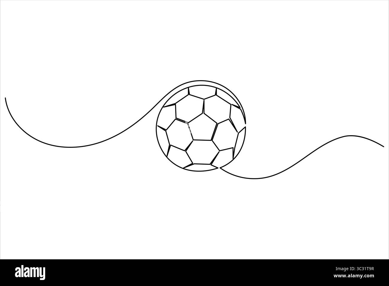 Football icon continuous one line drawing minimalist style isolated on ...
