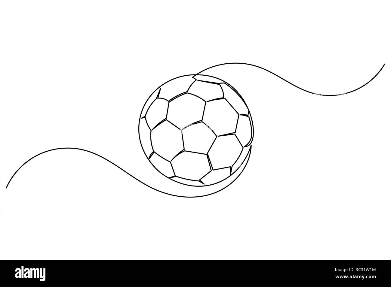 Football continuous line drawing Stock Vector Images - Alamy