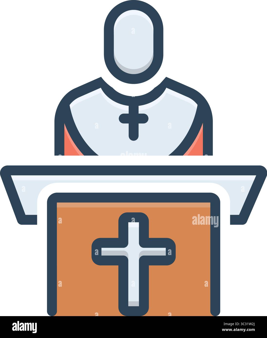 Clergyman vector vectors hi-res stock photography and images - Alamy