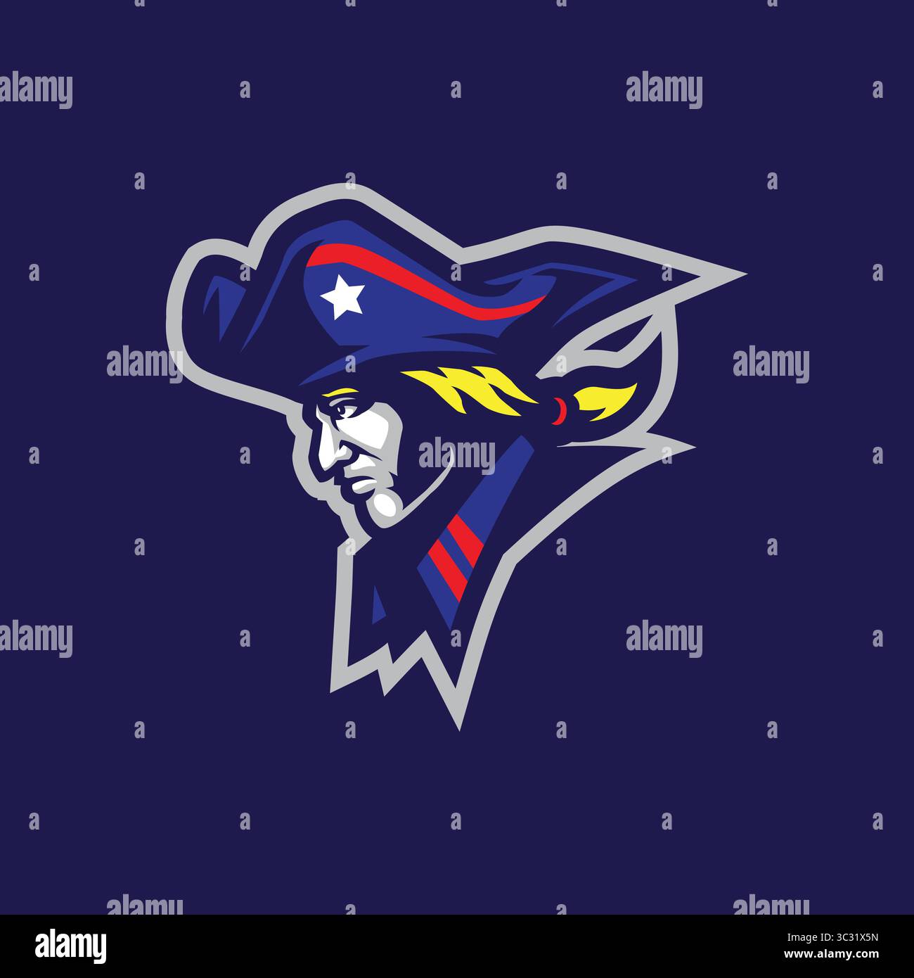 Patriot mascot logo design vector with modern illustration concept ...