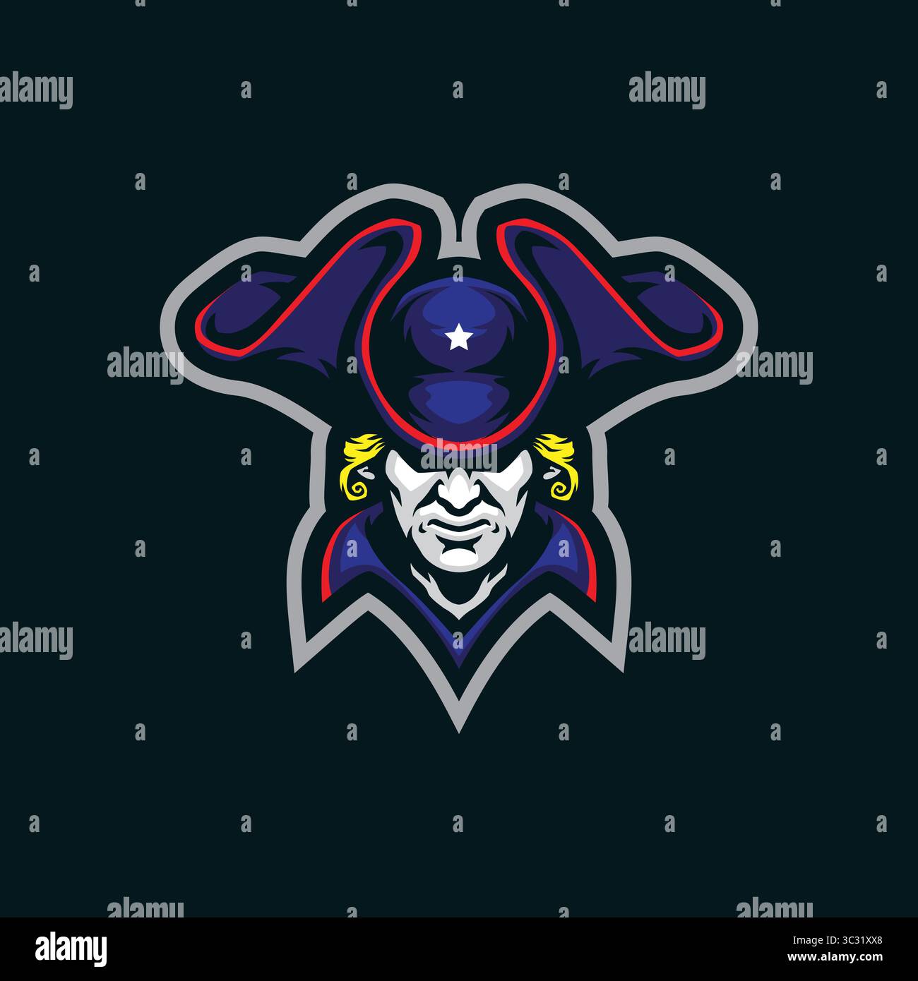 Patriot mascot logo design vector with modern illustration concept ...
