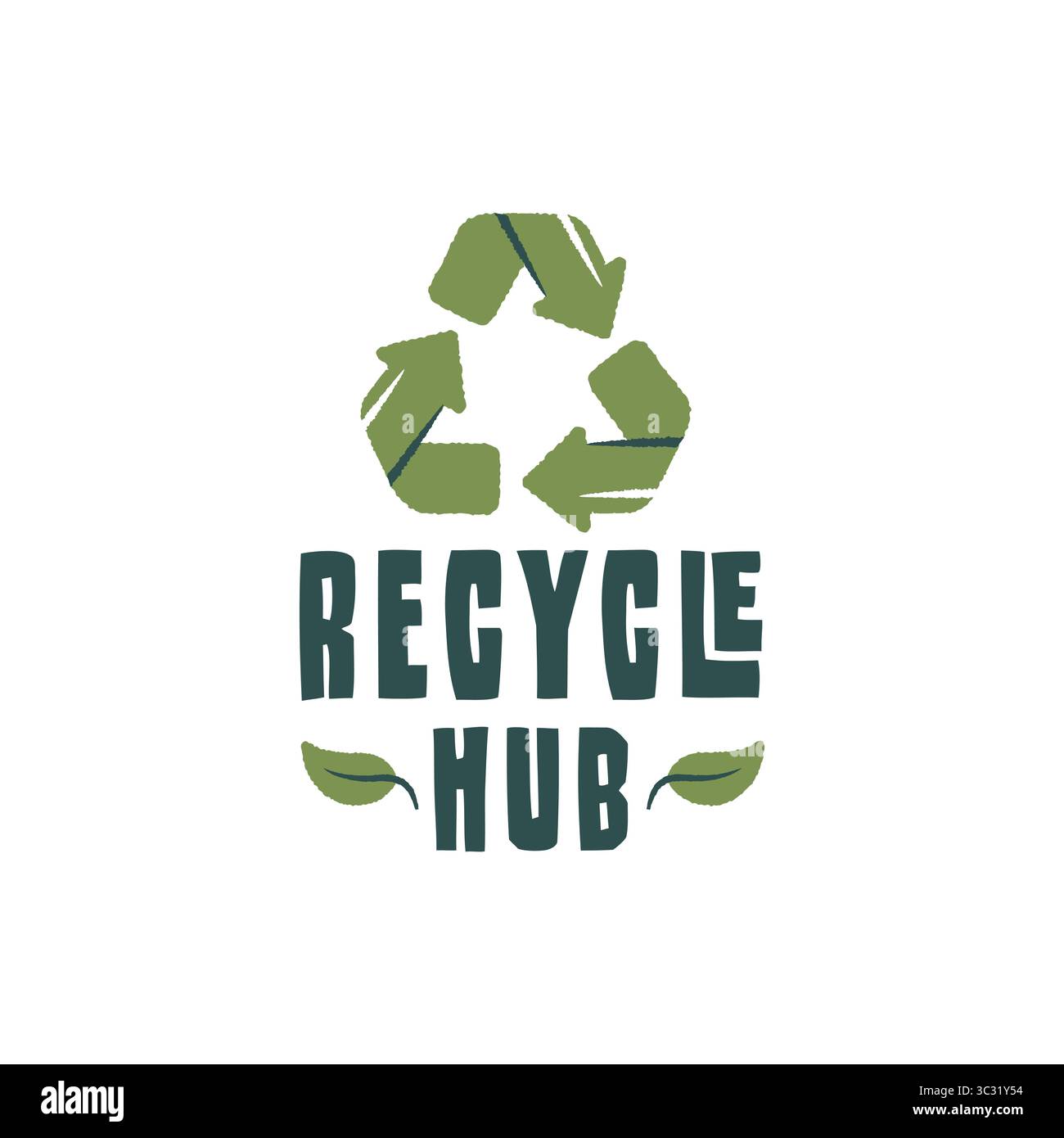 Recycle process icon trash Cut Out Stock Images & Pictures - Alamy