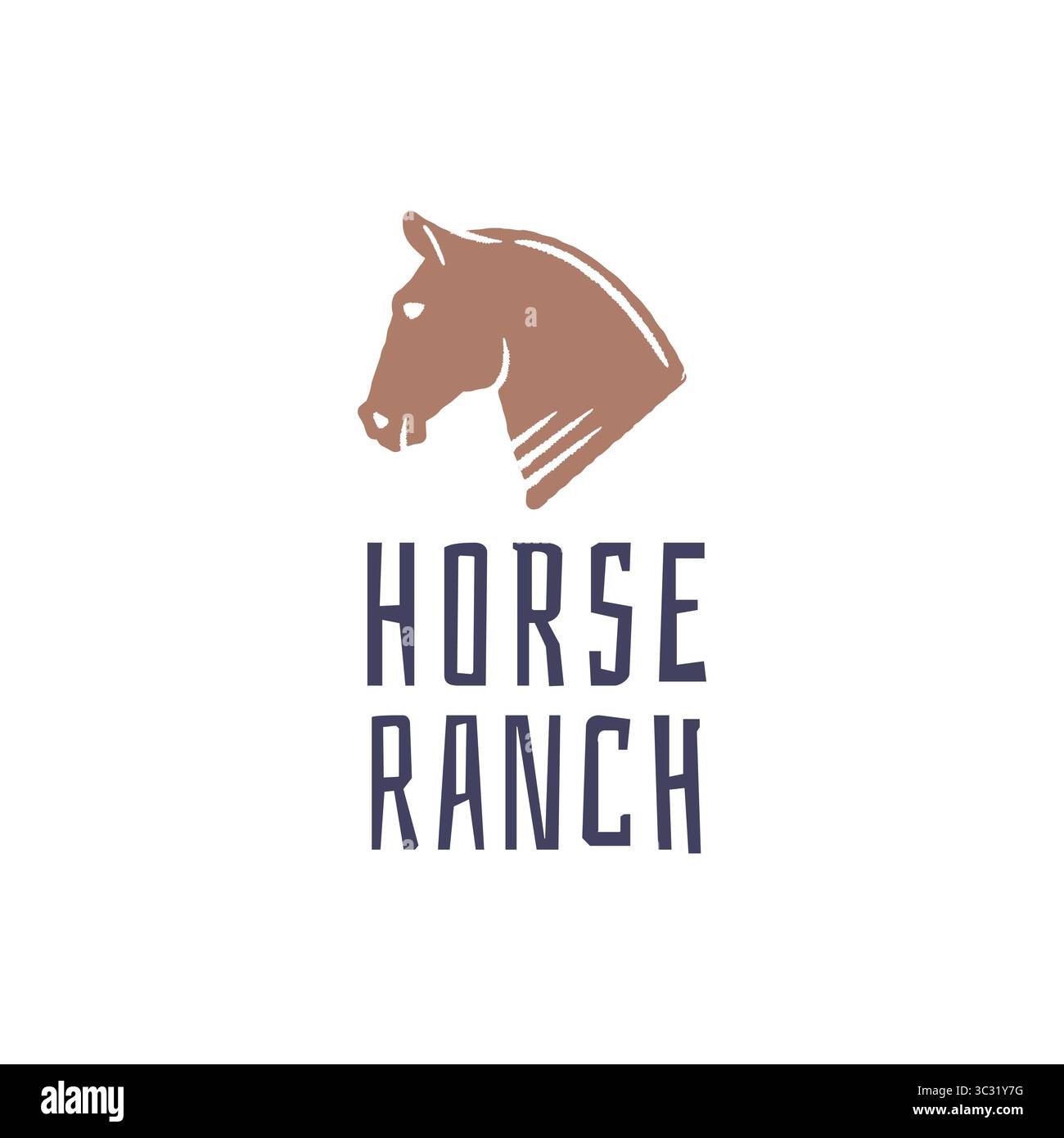 Profile head brown horse Stock Vector Images - Alamy