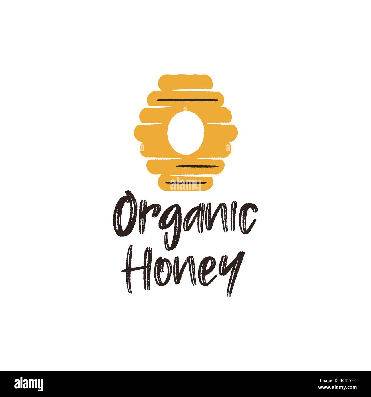 Organic Honey Logo Stock Vector Image & Art - Alamy