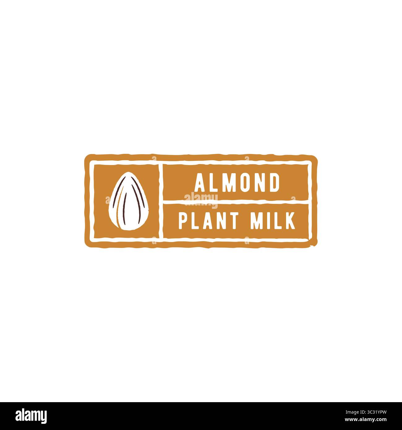 Almond Plant Milk Logo Stock Vector Image & Art - Alamy