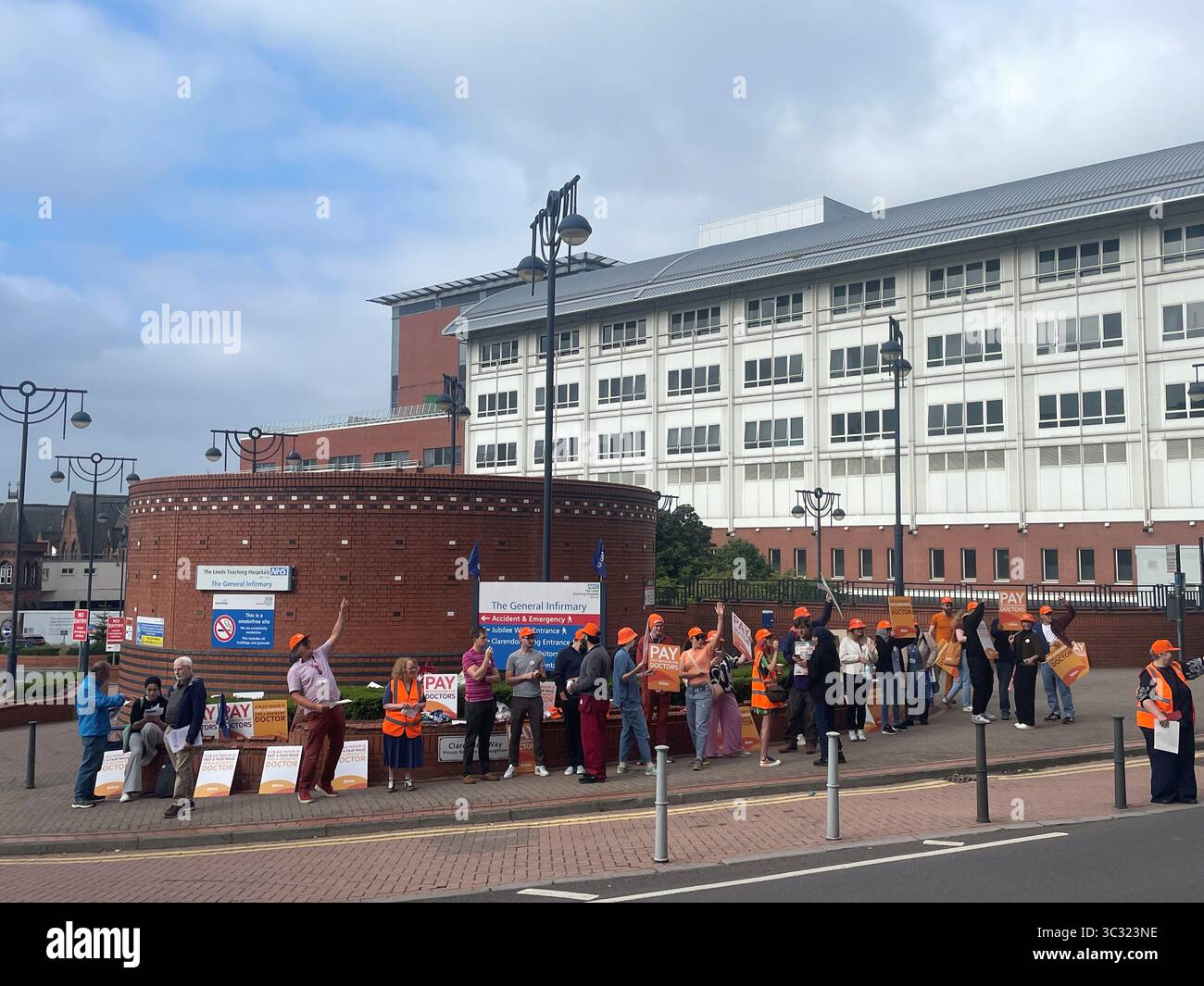 NHS resident doctors outside Leeds General Infirmary, as resident ...