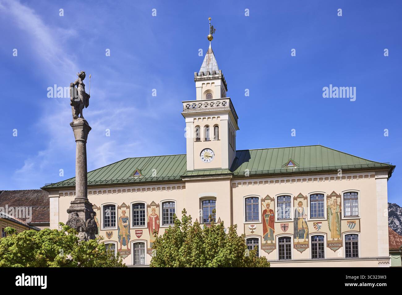 Wittelsbacherbrunnen, fountain, sculptor Karl Killer, historic town ...