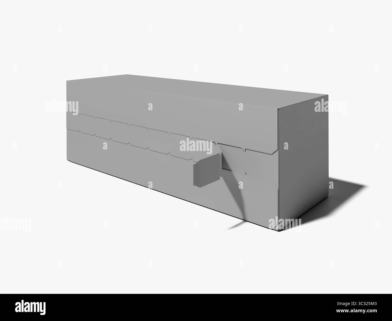 Packaging box mockup Black and White Stock Photos & Images - Alamy