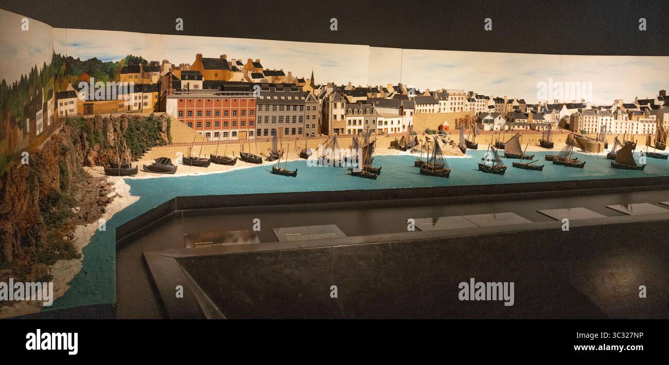 A large-scale, detailed model of the Port of Rosmeur-Douarnenez in ...