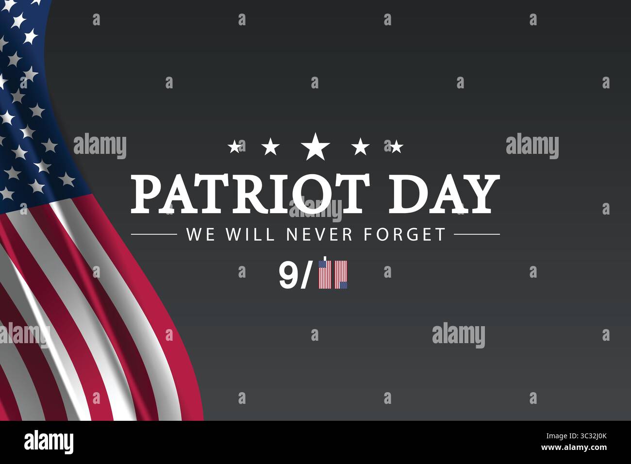 National flag usa mourning Stock Vector Images - Alamy