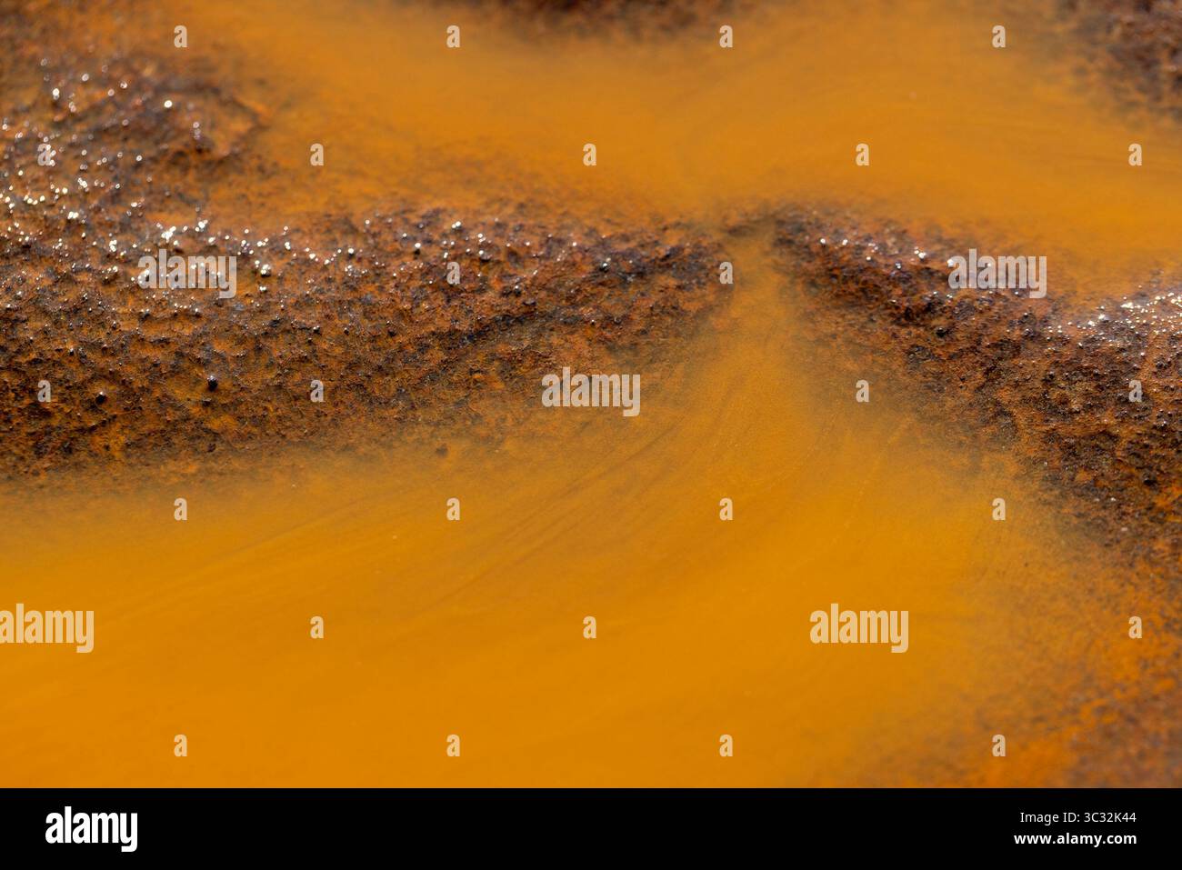 metal alloy structure covered with red rust spots, rusty metal alloy ...