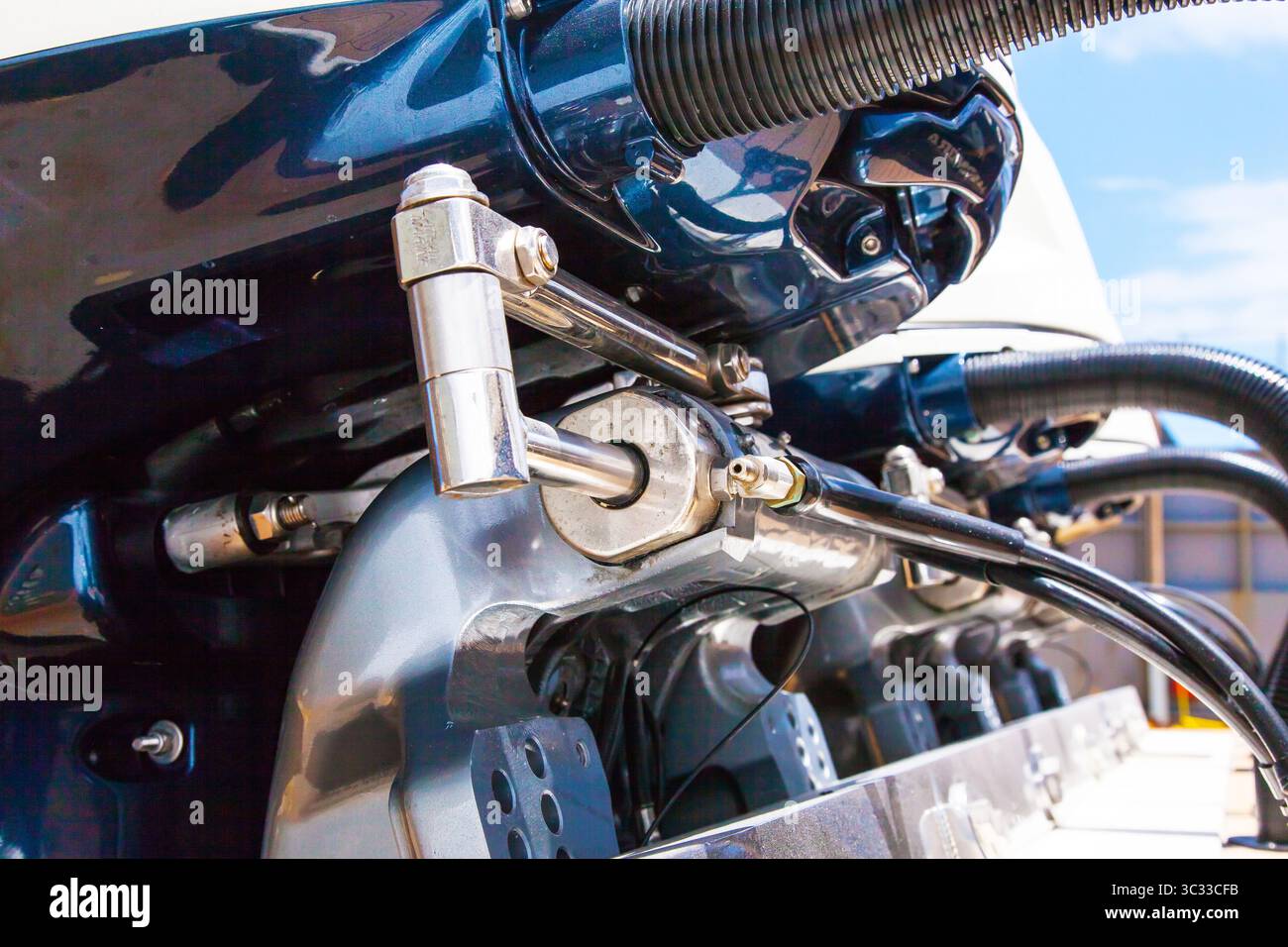 Outboard screws on the boat hi-res stock photography and images - Alamy