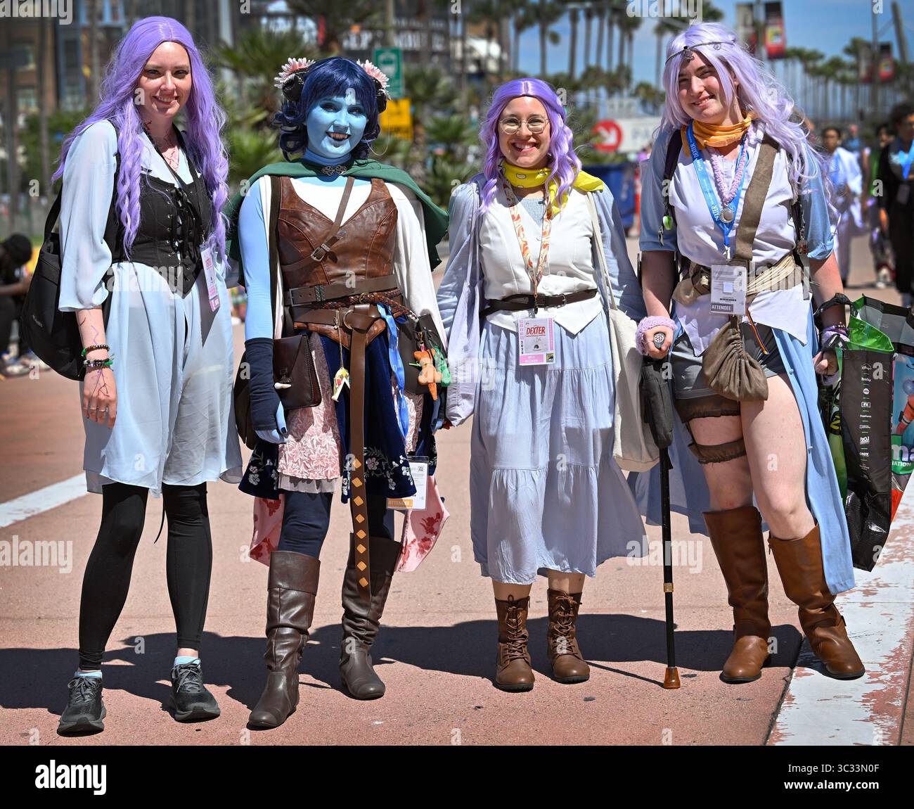 San Diego, United States. 24th July, 2025. Cosplayers attend Day 1 of ...