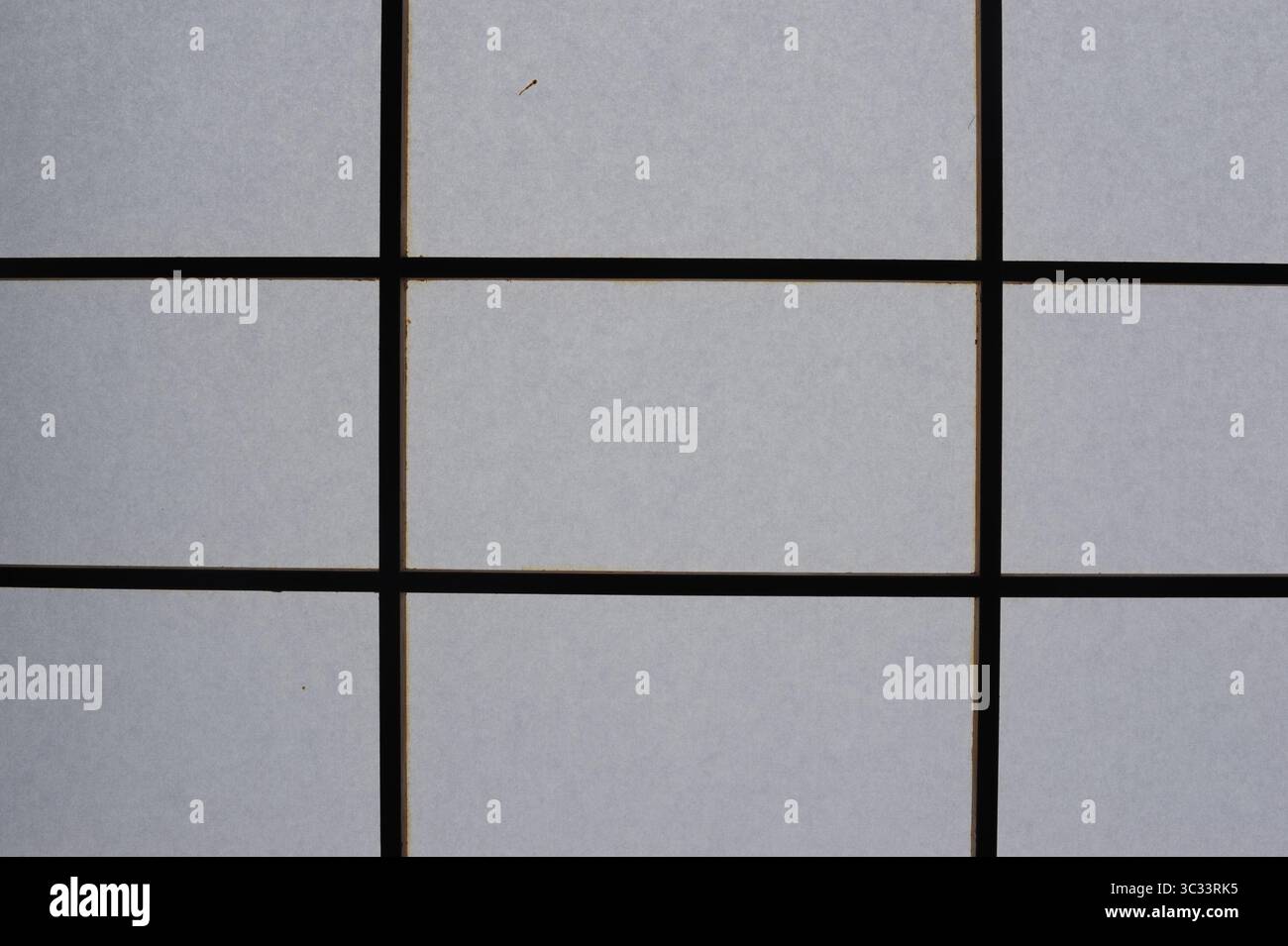 Rectangular and square Japanese shoji paper window frame with ...