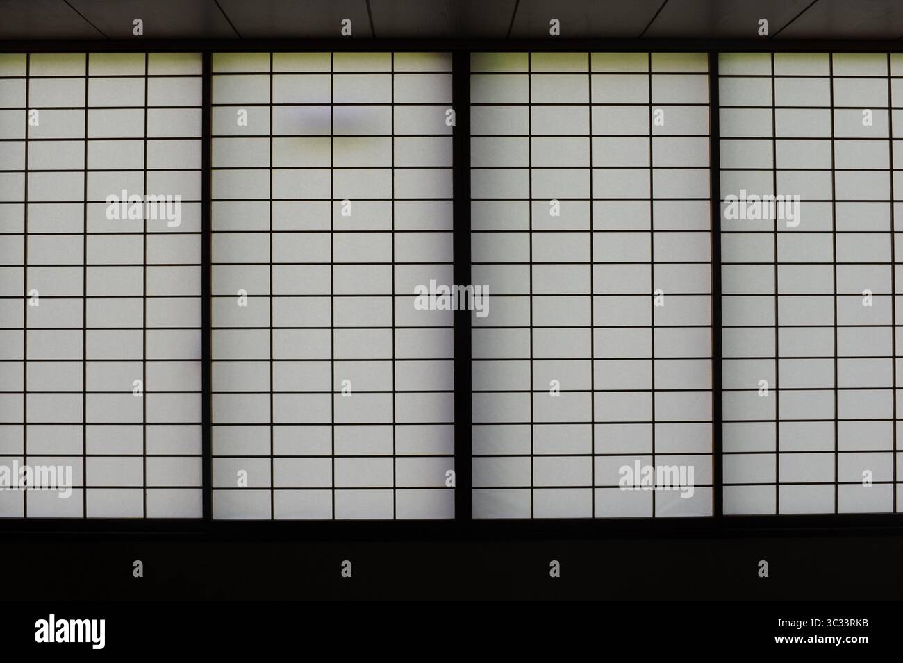 Rectangular and square Japanese shoji paper window frame with ...