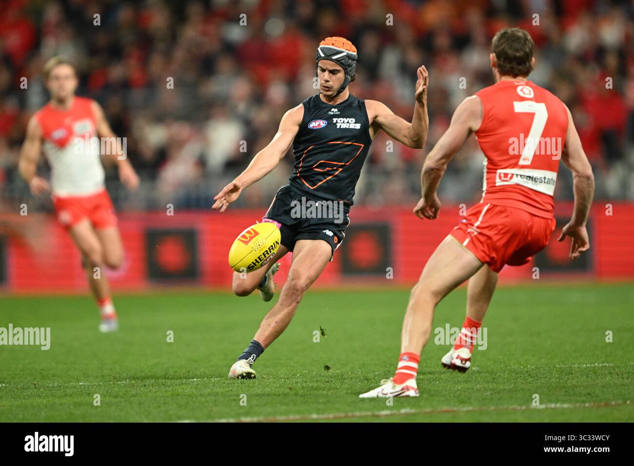 Darcy Jones of the Giants during the AFL Round 20 match between the GWS ...