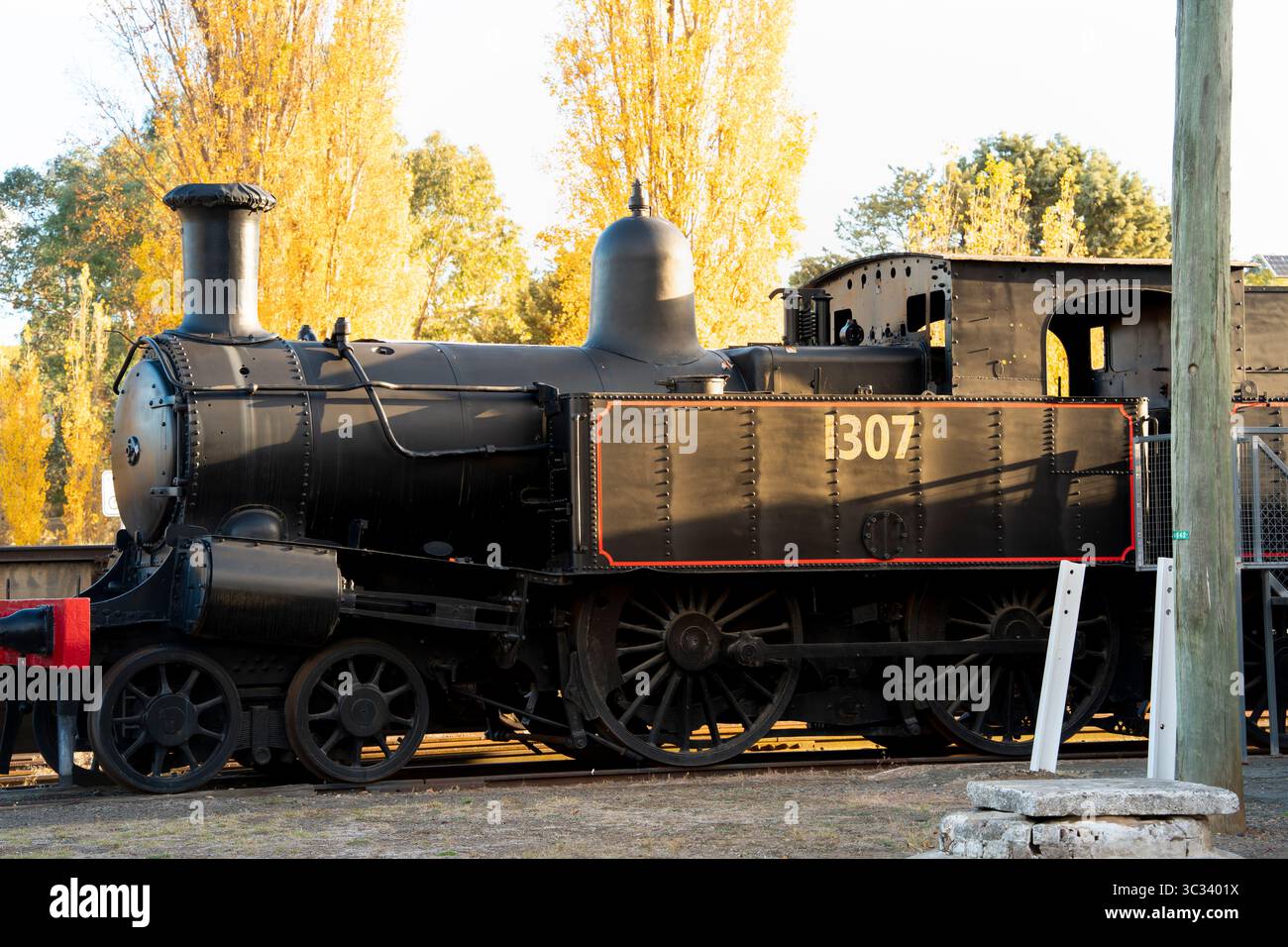 New South Wales Z13 class steam locomotive 1307 at the Yass Railway ...