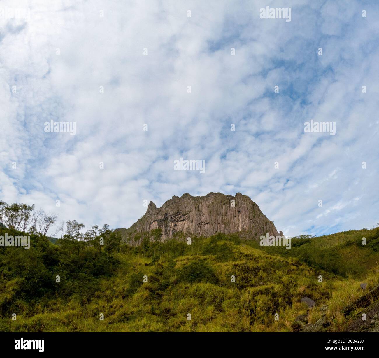 A view of the Kelud volcano cluster in the morning. One of Indonesia's ...