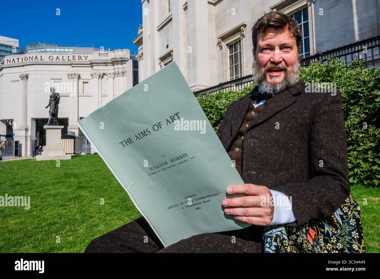 London, UK. 25 Jul 2025. ‘William Morris’ in full costume with teh Aims ...