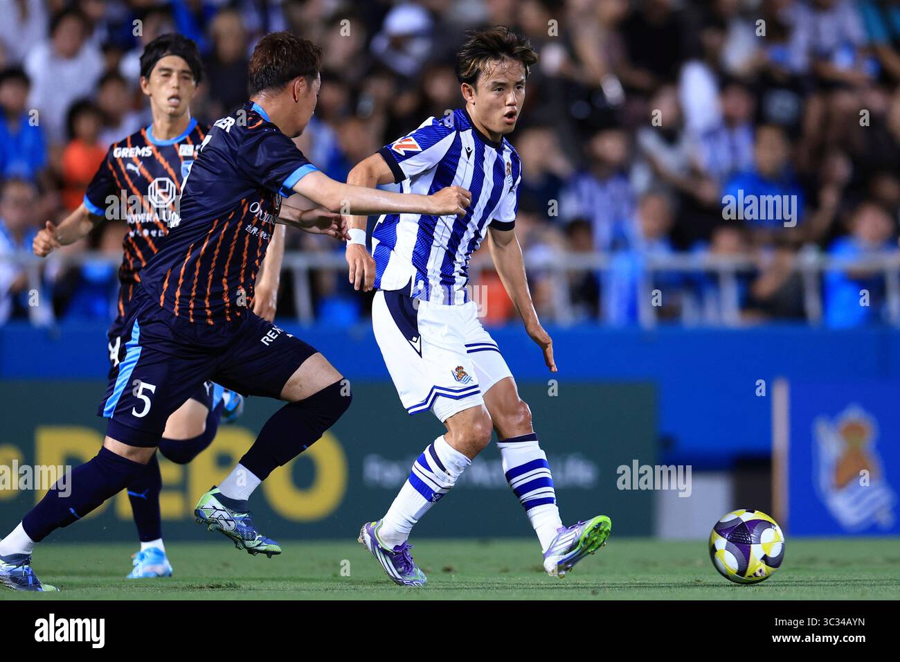 Takefusa Kubo of Real Sociedad takes part in a friendly match against ...