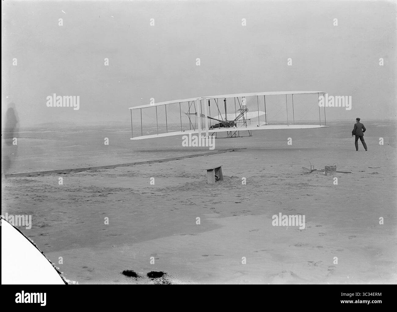Orville Wright makes the first powered, controlled flight on Earth as ...