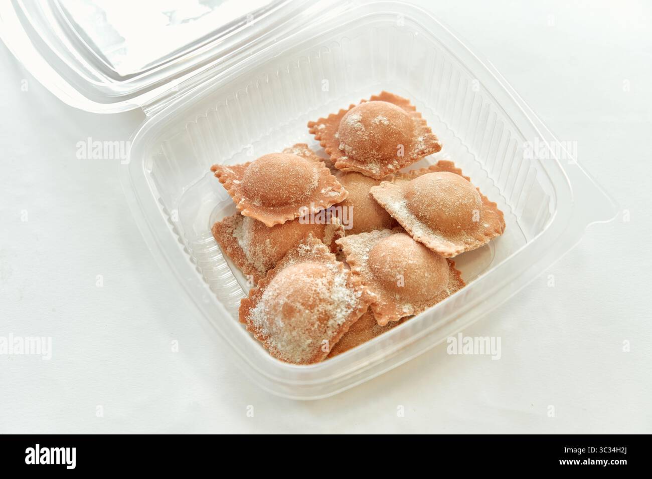 Delicious Homemade Ravioli Packed in a Clear Container, Perfectly ...