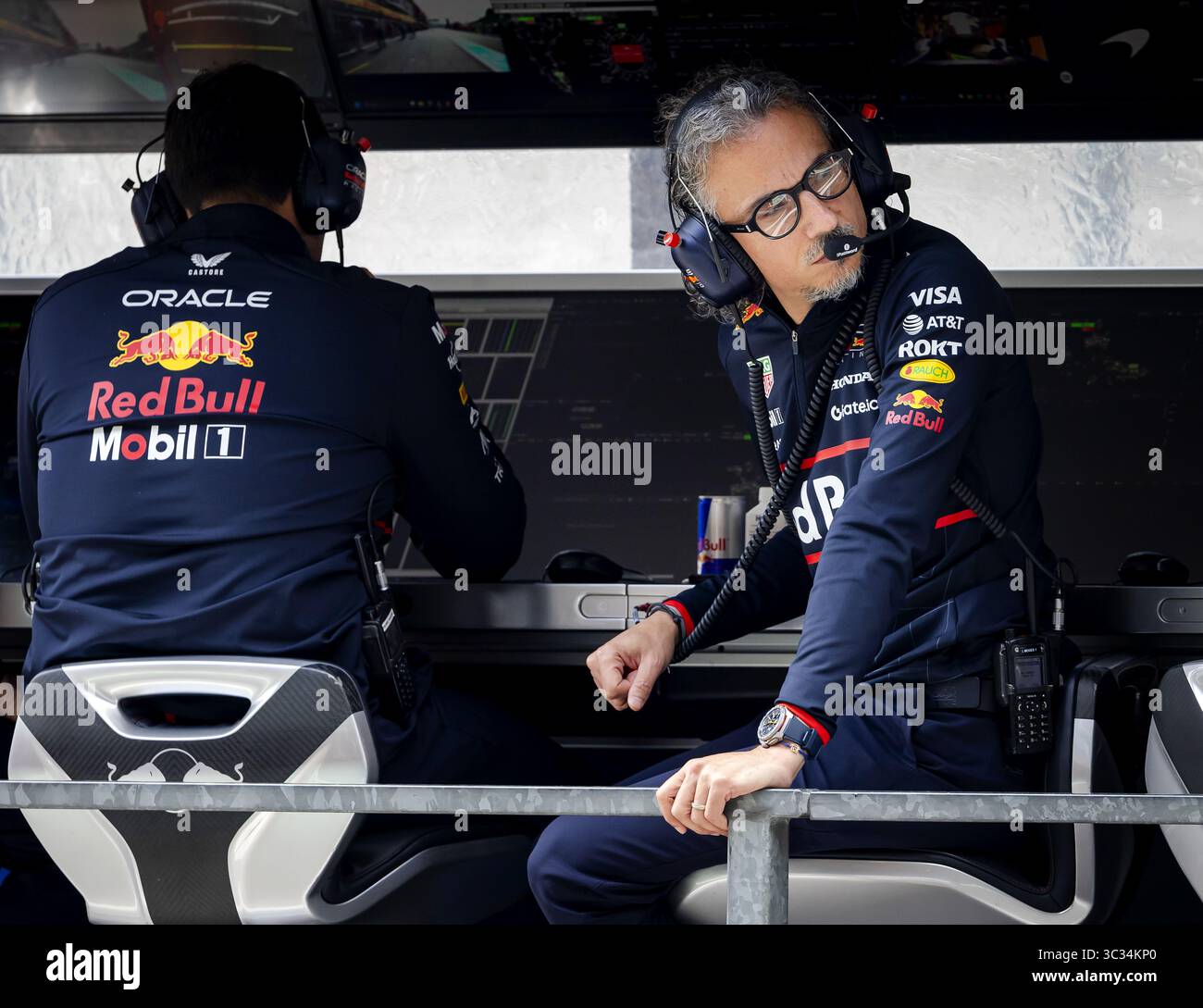 SPA - Laurent Mekies (Red Bull Racing team boss) during the first free ...